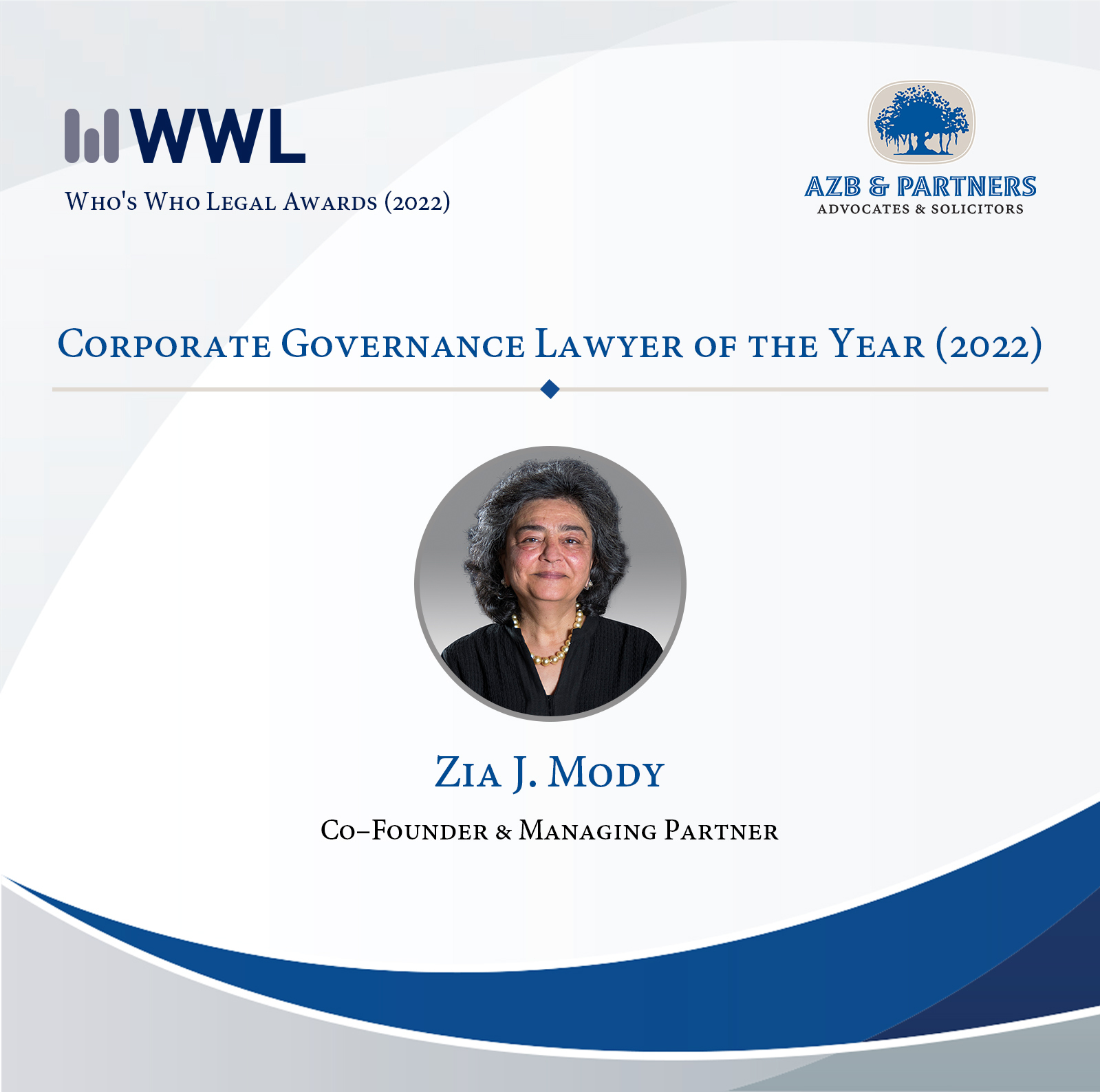 India: Who's Who Legal Awards 2022 - Corporate Governance Lawyer of the ...